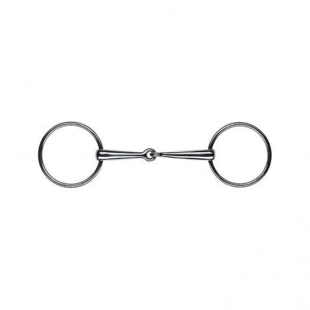 Filete FEELING 2 anillas grandes para cabezada de doble rienda de acero inoxidable Talla ...